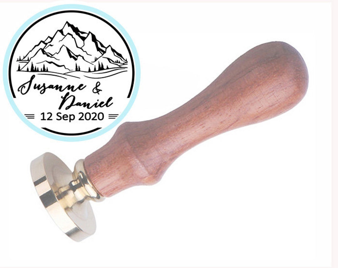 Custom Outdoor Wedding Stamp / Wax Seal Stamp / Mountain Stamp ...