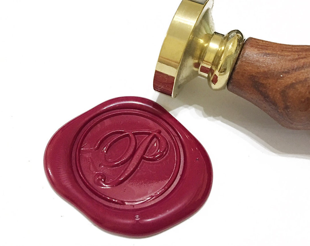 CALLIGRAPHY Wax Seal Stamp / Initial Letter / Script Letter / Wedding ...