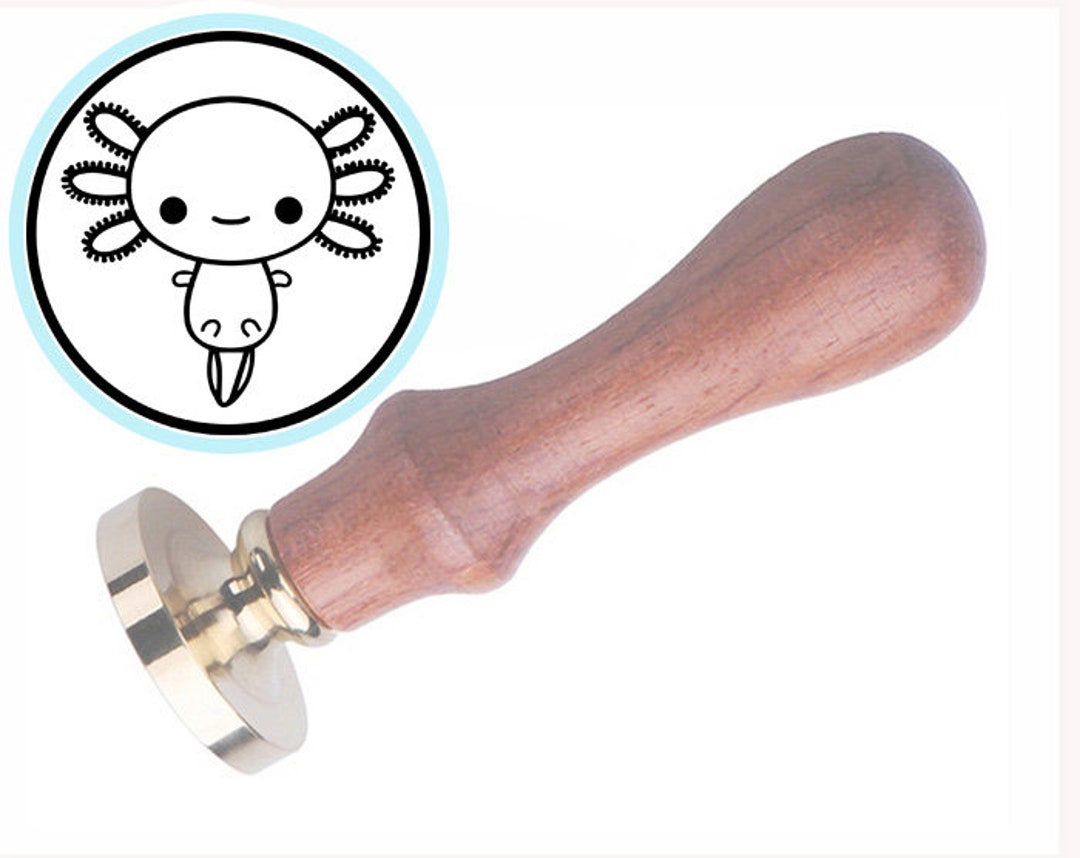 CUTE AXOLOTL FISH Wax Seal Stamp / Mexican Walking Fish / Wedding ...