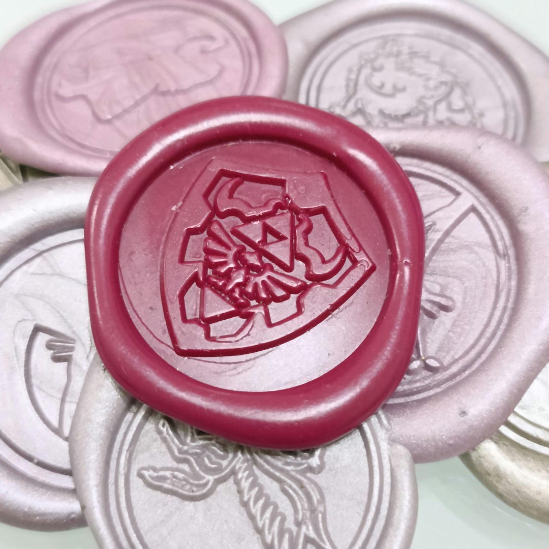 Zelda Hylian Triforce Shield Wax Seal Stamp: Invitation Envelope - Etsy