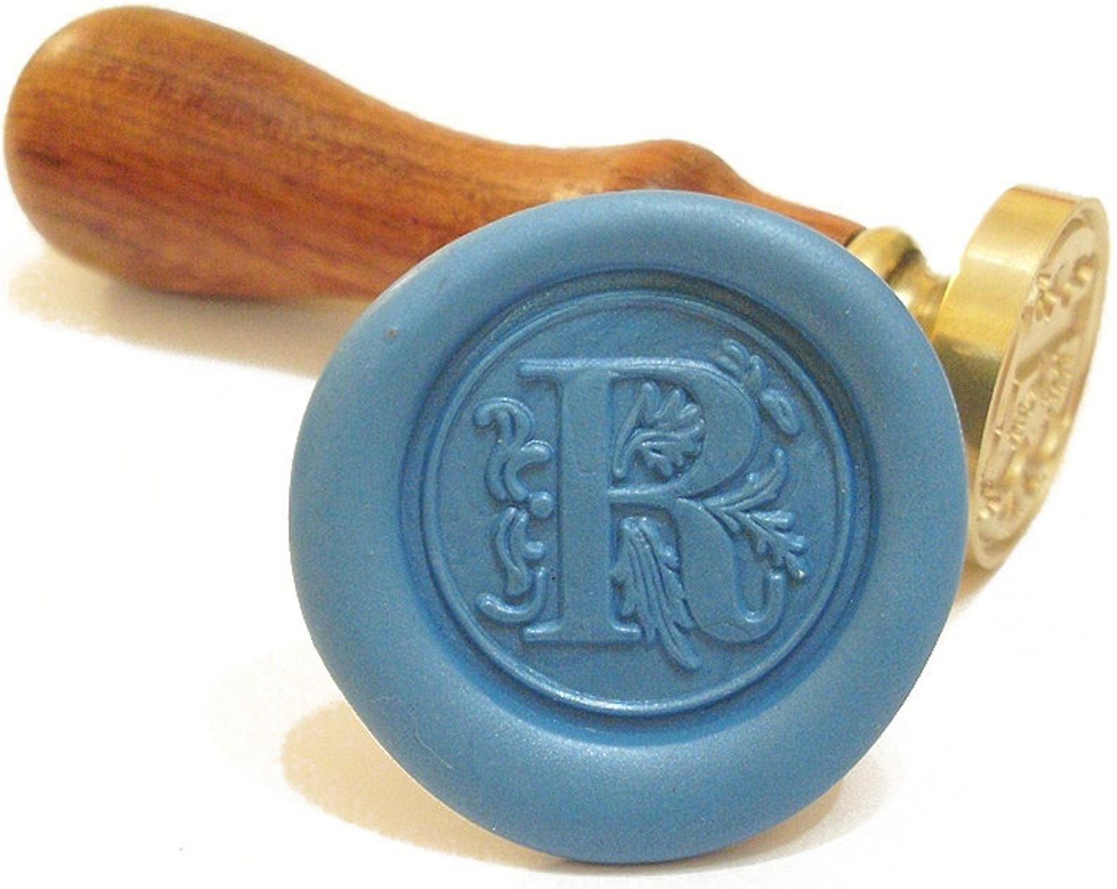 LETTER R Initial Wax Seal Stamp Vintage Design Retro Flower - Etsy