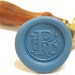 LETTER R Initial Wax Seal Stamp Vintage Design Retro Flower Floral Font ...