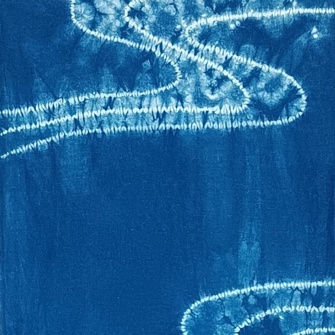 Shibori Tenugui Cloth, Hand-dyed in Natural Indigo Using Japanese ...