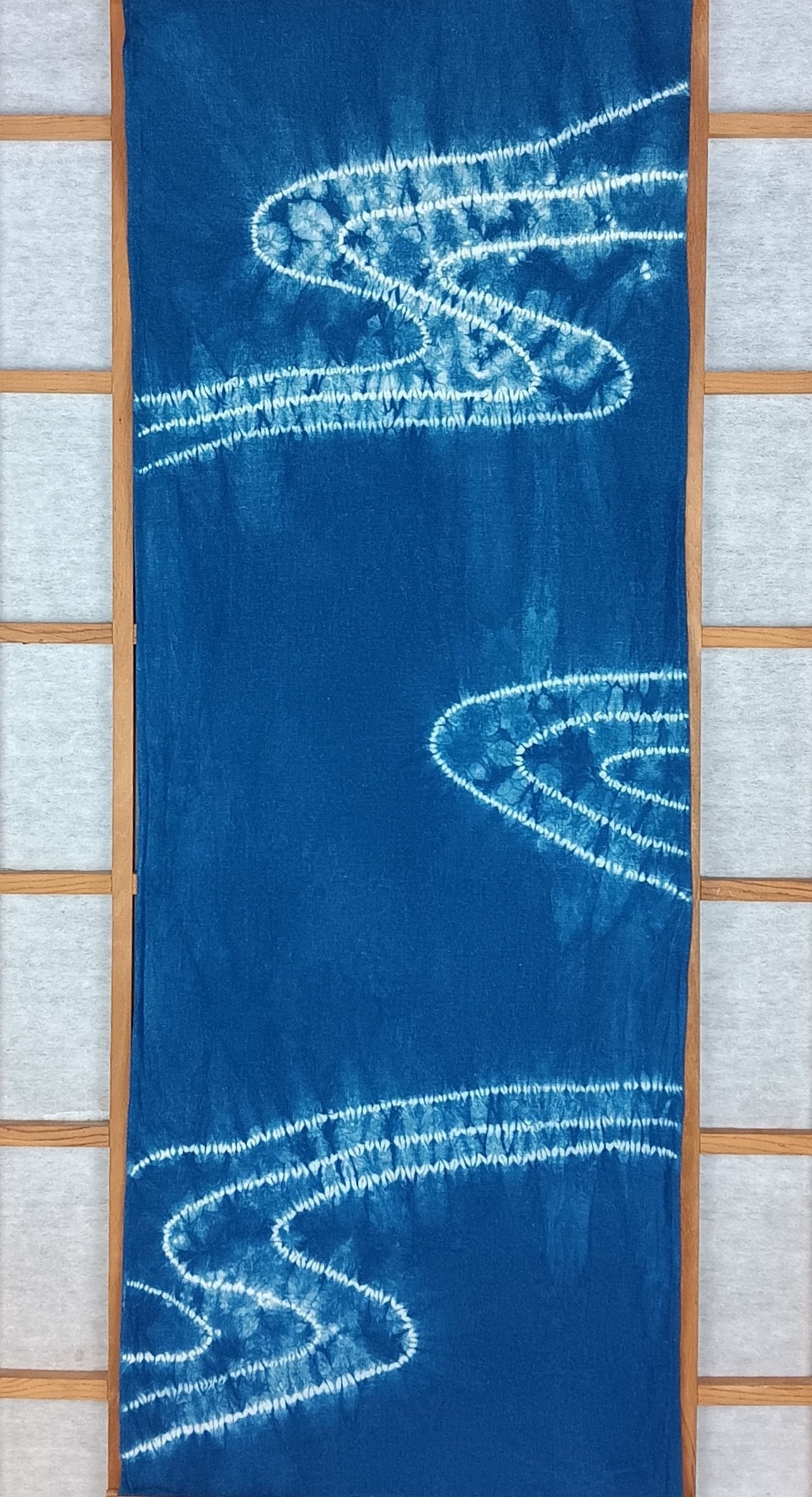 Shibori Tenugui Cloth, Hand-dyed in Natural Indigo Using Japanese ...