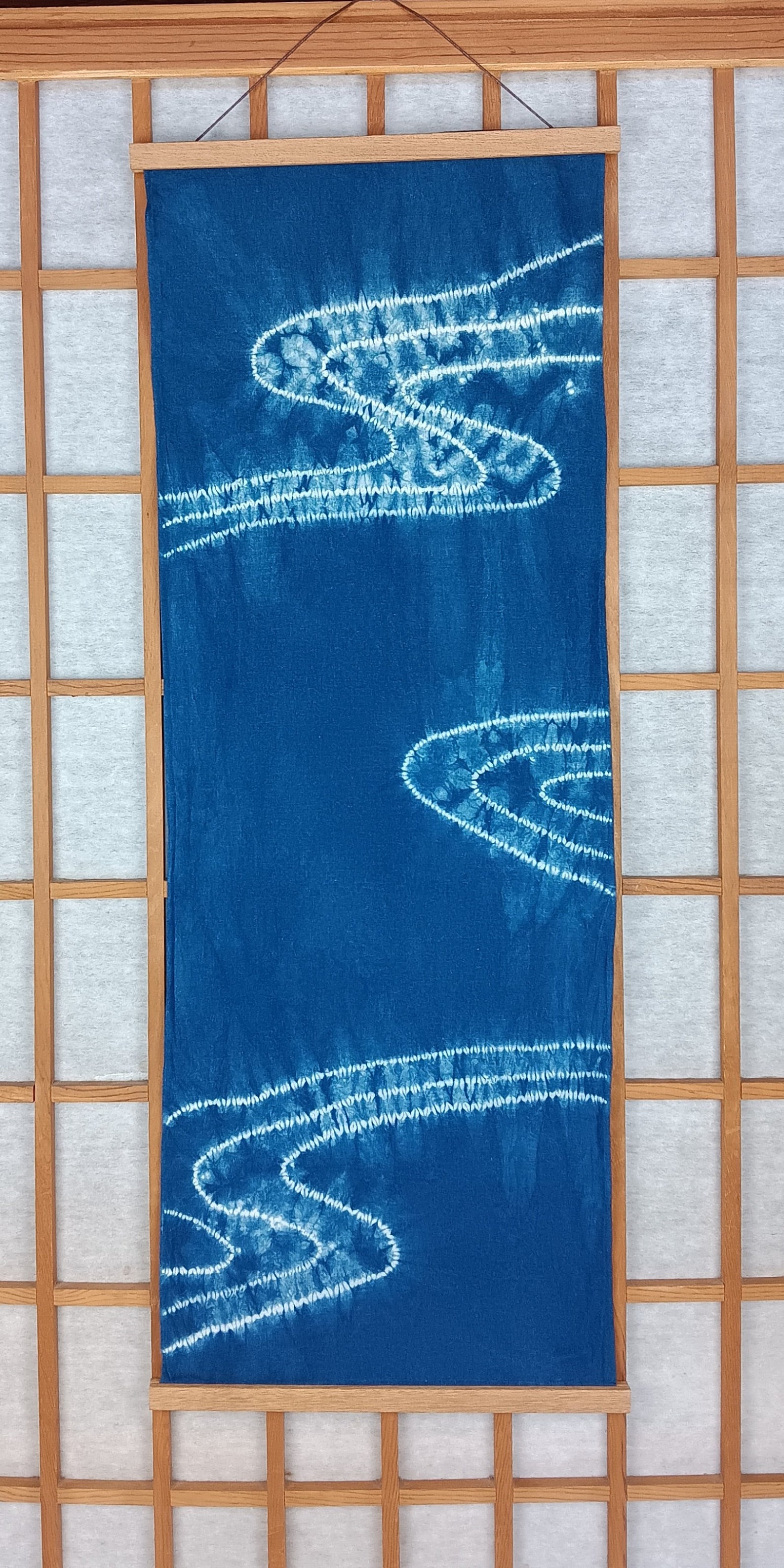 Shibori Tenugui Cloth, Hand-dyed in Natural Indigo Using Japanese ...