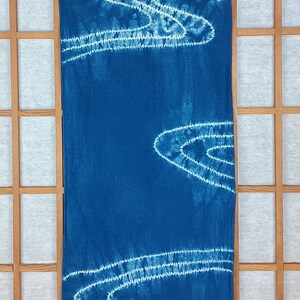 Shibori Tenugui Cloth, Hand-dyed in Natural Indigo Using Japanese ...