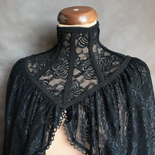Romantic Cape Elegant Gothic Lace CAPE Jacket Enlorured With - Etsy