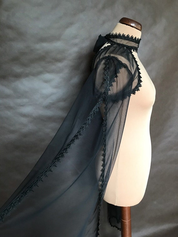 Romantic Cape Elegant Gothic Tulle CAPE Bolero Enlorured With - Etsy