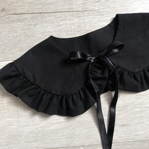 Black Oversize Collar Elegant Accessory Sparrow and - Etsy