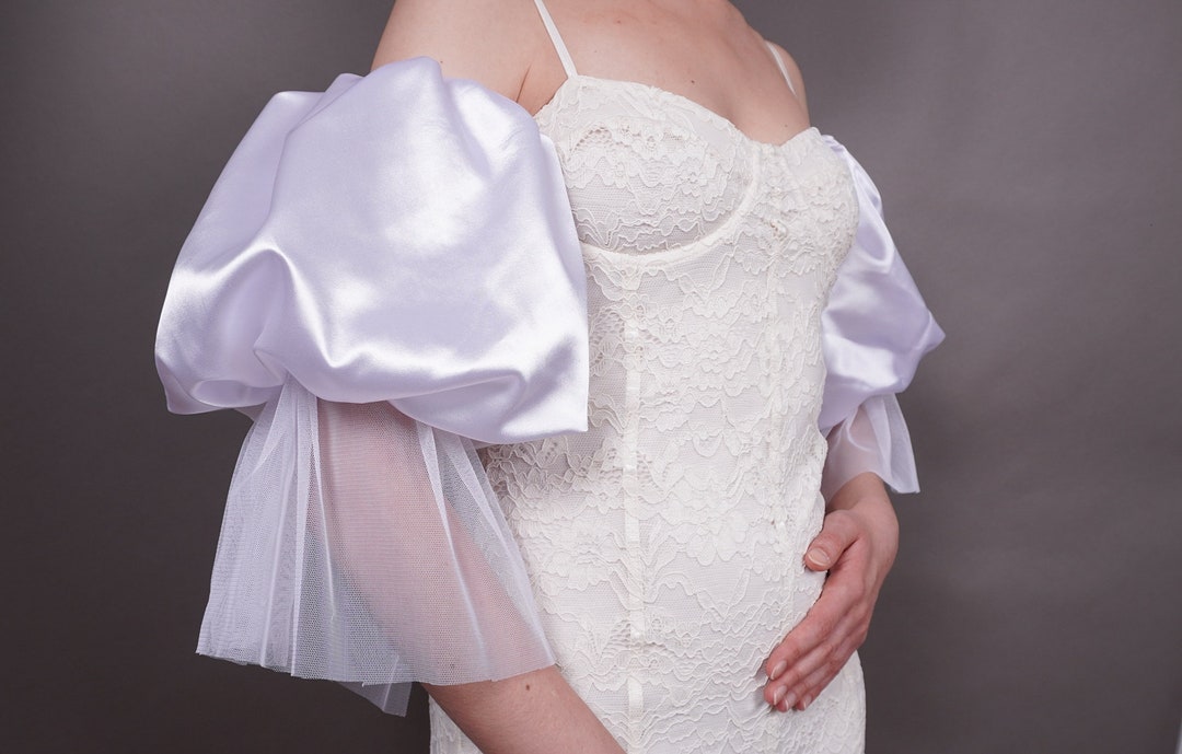 Elegant Arm Sleeves Armlets Satin Juliet Puffs Glamour - Etsy