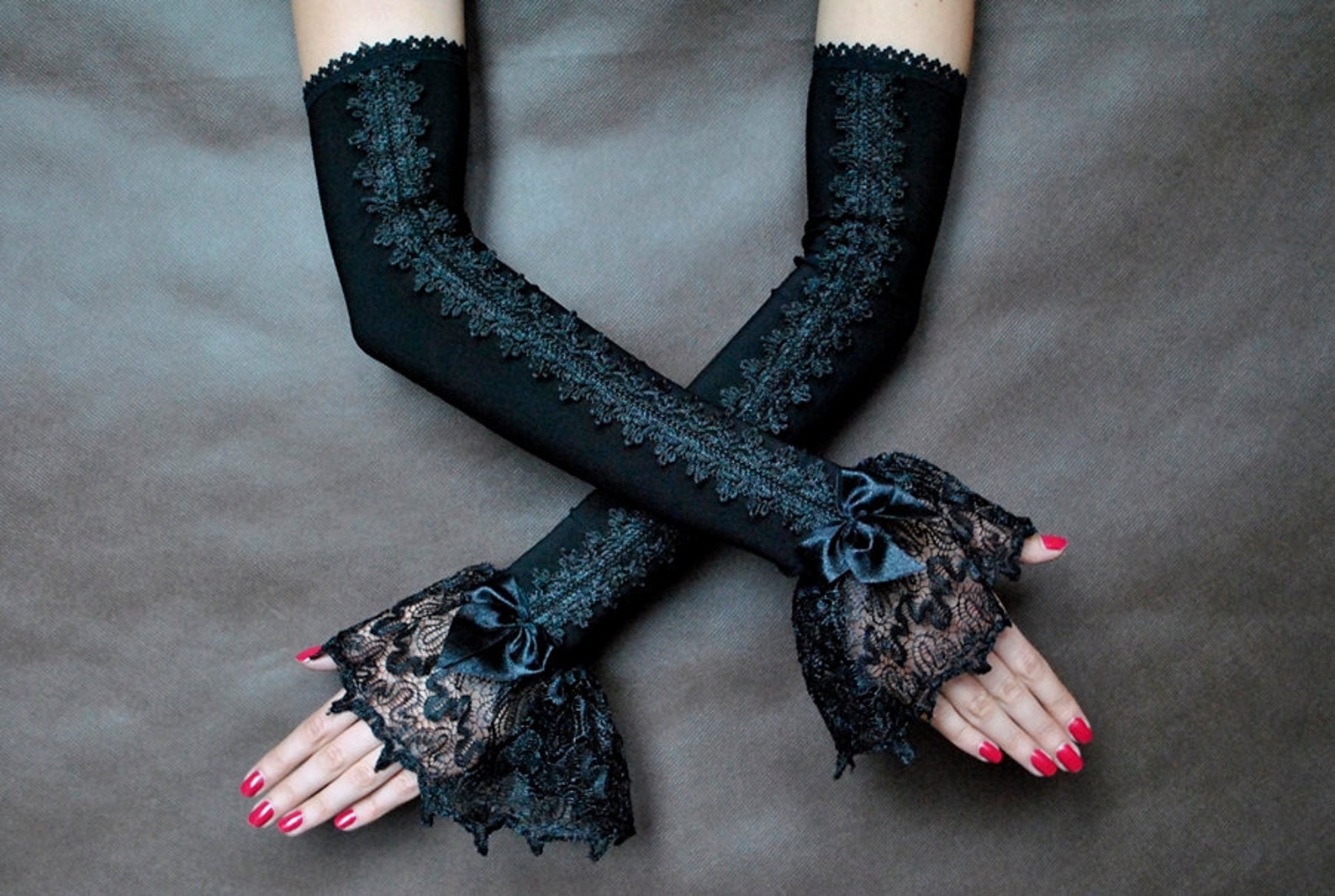 Elegant Evening Gloves GOTHIC VAMPIRE Victorian Burlesque - Etsy