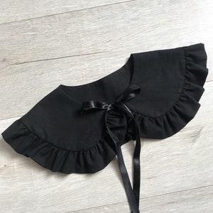 Black Oversize Collar Elegant Accessory Sparrow and - Etsy