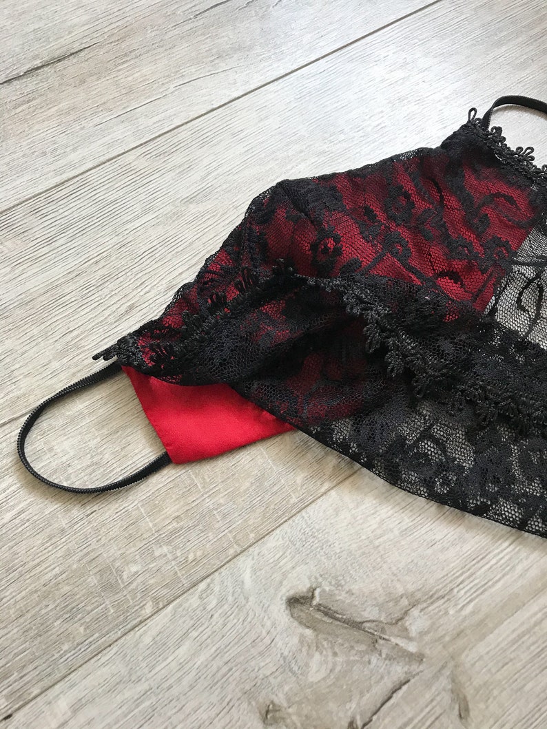 Lace Reusable and washable cotton face mask with shawl wrap | Etsy