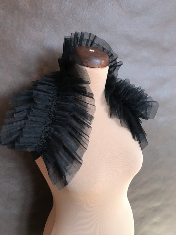 Elegant Black Tulle Bolero Collar Glamour Beautiful - Etsy