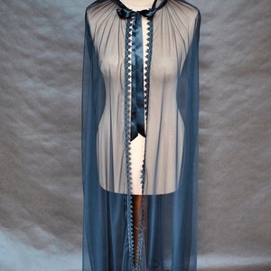 Extra Long Tulle Cape Mist Gothic Victorian Vampire Elegant Burlesque ...
