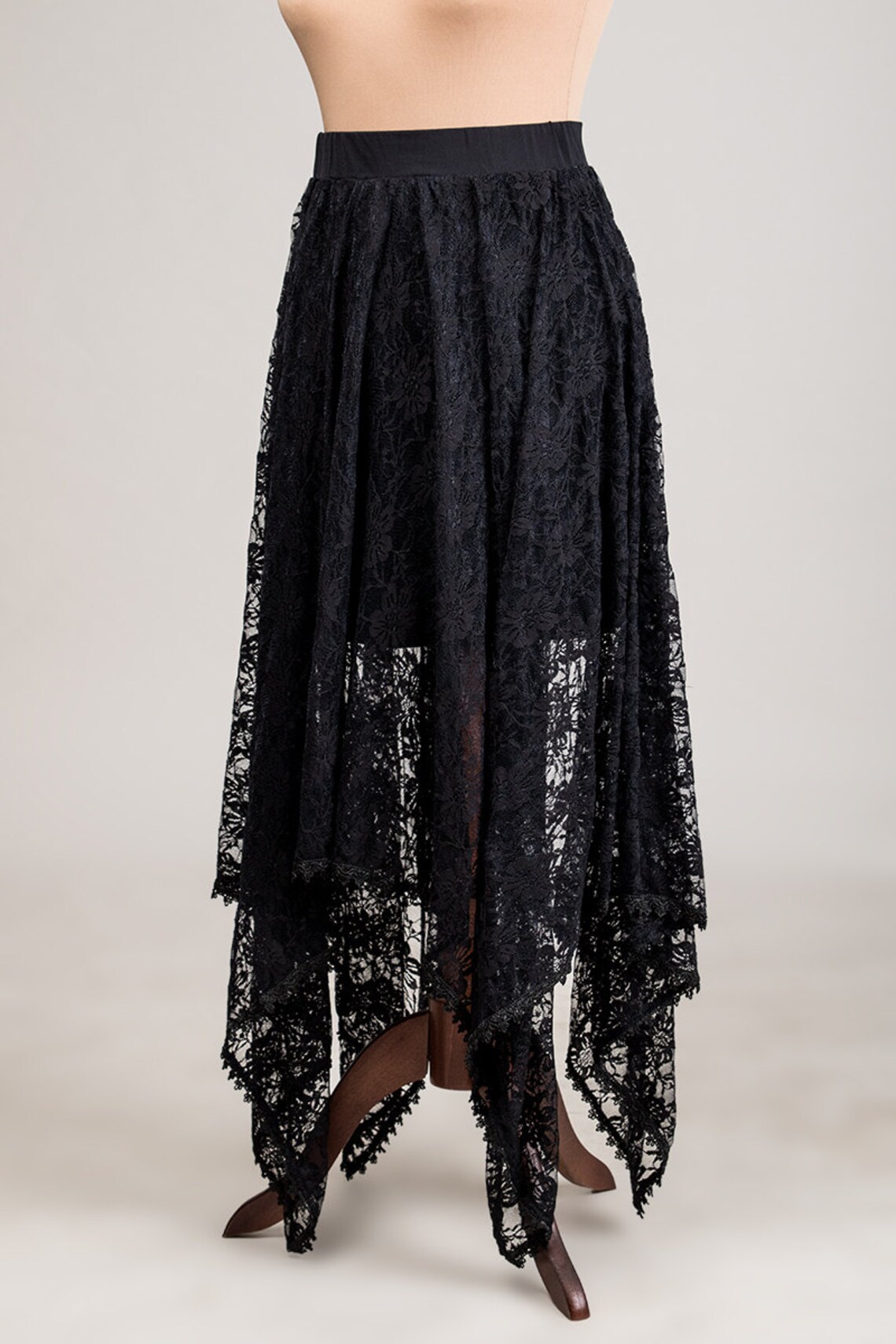 Elegant GOTHIC Long Lace SKIRT VAMPIRE Victorian Burlesque - Etsy