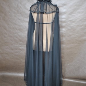 Extra Long Tulle Cape Mist Gothic Victorian Vampire Elegant Burlesque ...