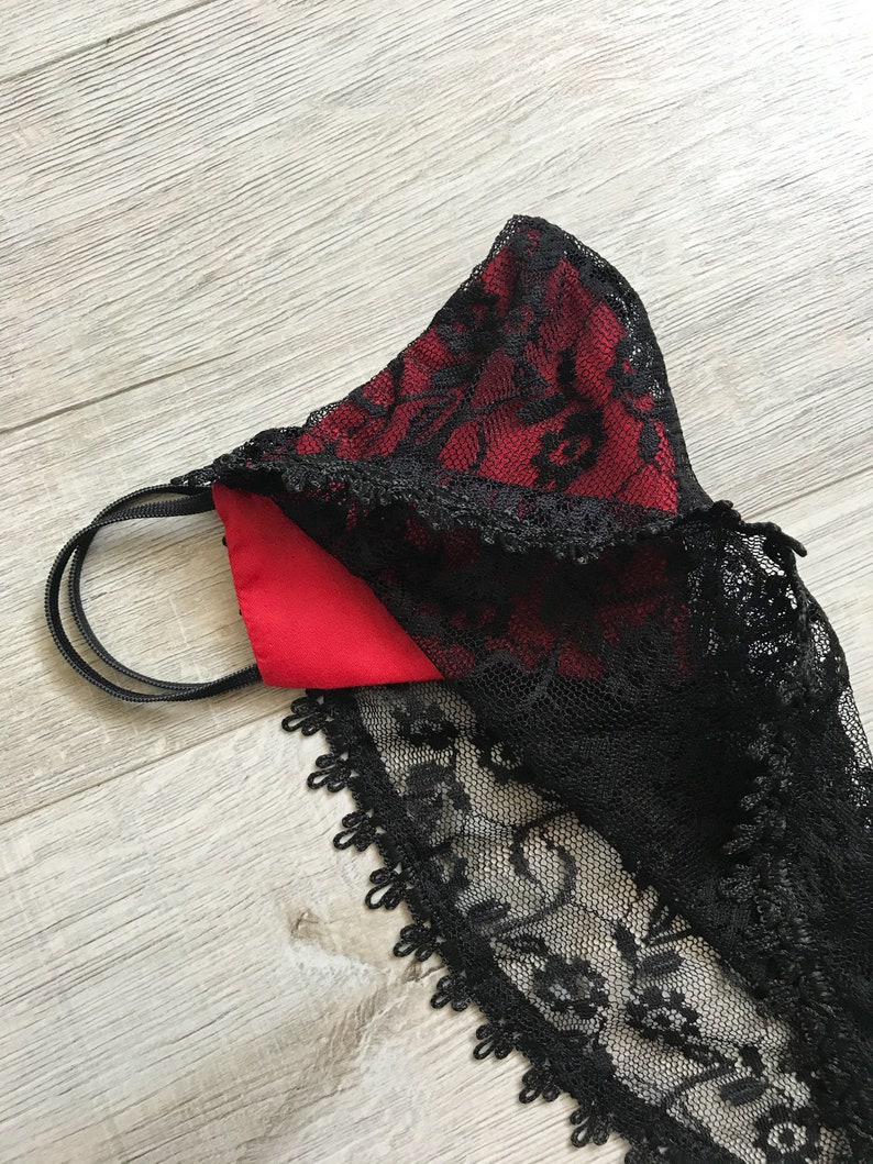 Lace Reusable and washable cotton face mask with shawl wrap | Etsy