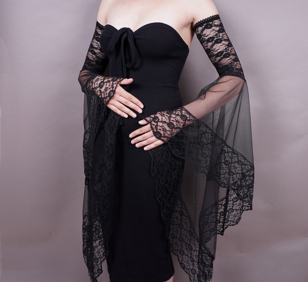 Victorian Lace Sleeves Glamorous GOTHIC VAMPIRE Lace Costume Evening ...