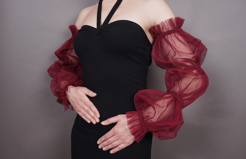 Elegant Puffy Sleeves GOTHIC VAMPIRE Glamour Black White - Etsy