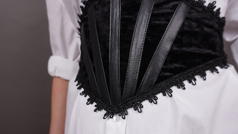 Black Velvet Corset Belt ELEGANT Corset Binding Waist - Etsy