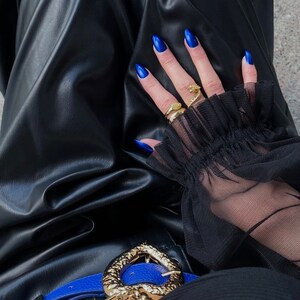 Elegant Puffy Sleeves GOTHIC VAMPIRE Glamour Black Gloves, Made of ...