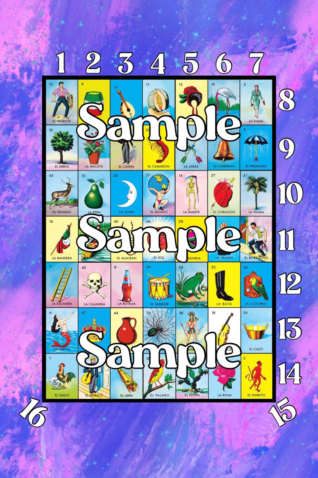 Lines Loteria Board - Etsy