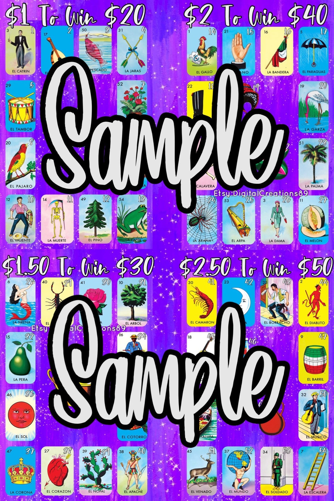 Pick Your Prize Loteria - Etsy