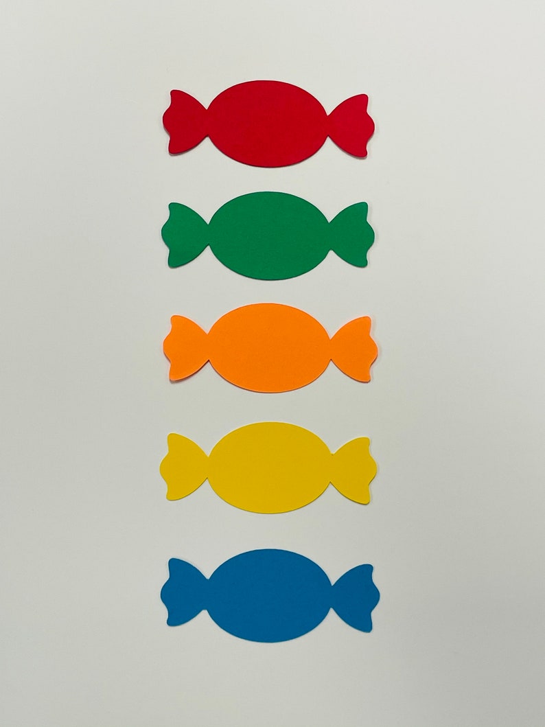 25 Candy Shape Cutouts, Candy Die Cuts, Embellishments, Paper Cutouts ...