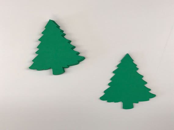 Cardstock Christmas Trees Christmas Tree Die Cut Paper | Etsy