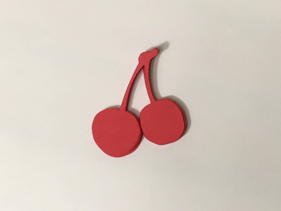 25 Cherry Cutouts, Cherry Die Cuts, Embellishments, Paper Cutouts, 3" X ...