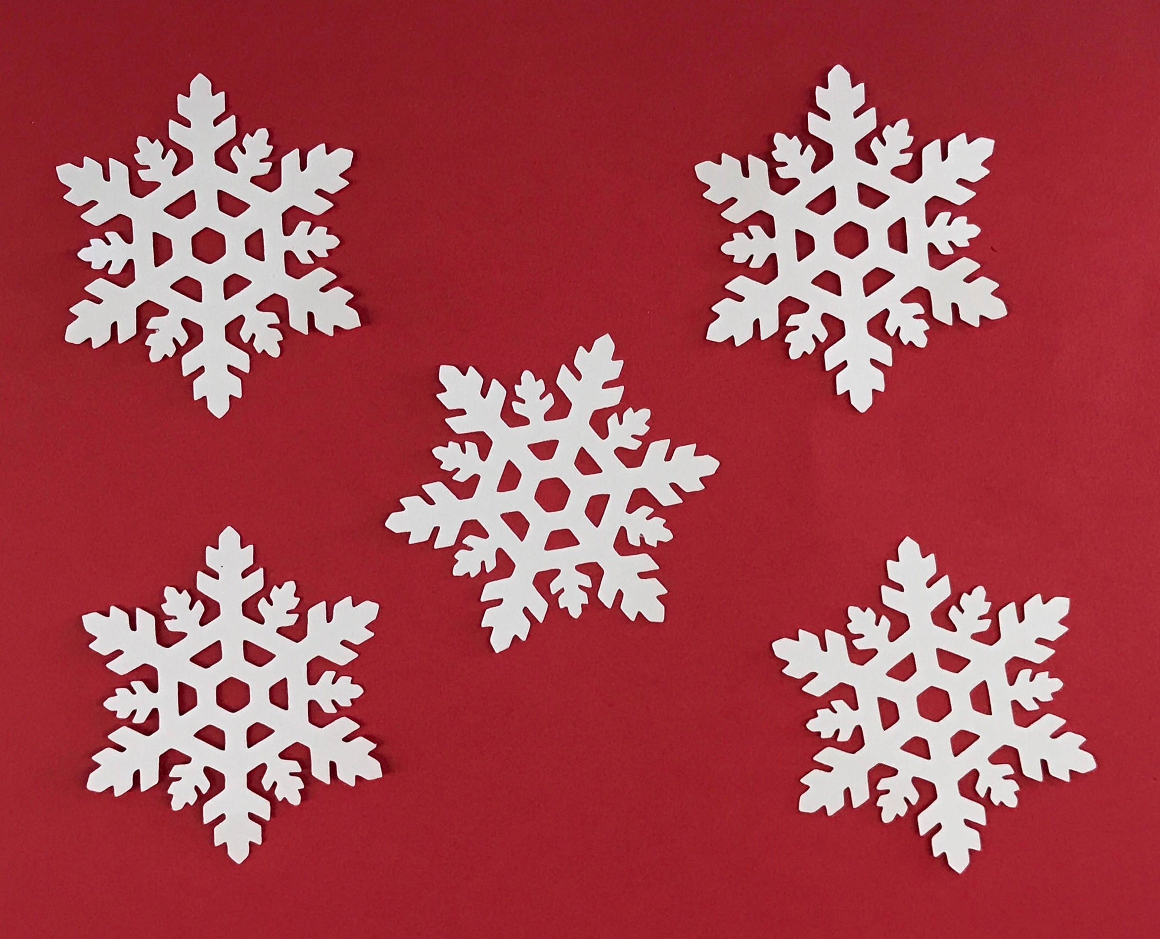 Cardstock Snowflake, Snowflake Die Cut, Paper Snowflake, White ...
