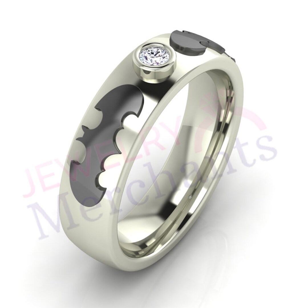 Superhero Engagement Ring 0.30 Ct Round White Signity Diamond - Etsy UK