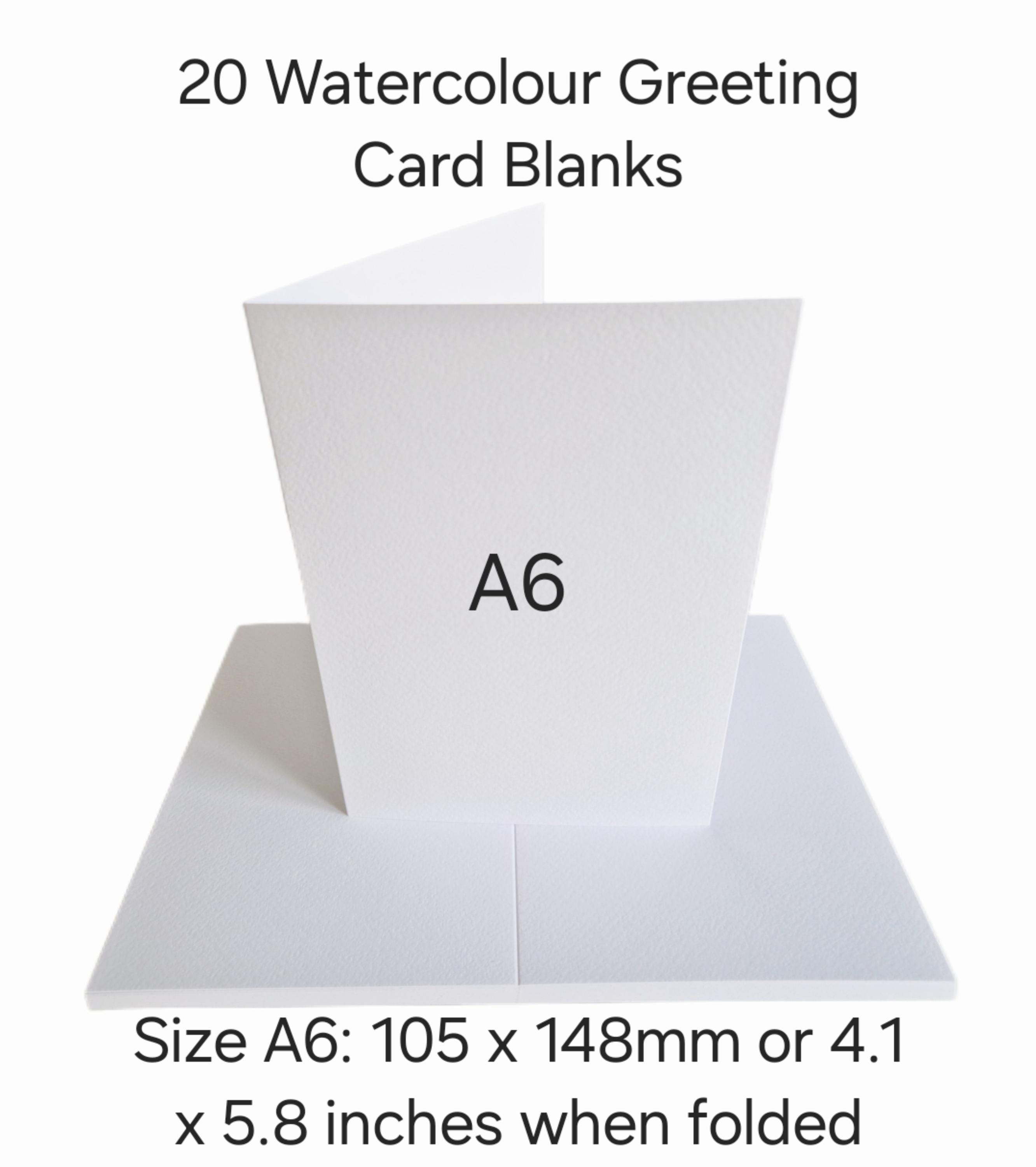 20 X A6 Watercolour Blank Greeting Cards White 300gsm JLH02 - Etsy