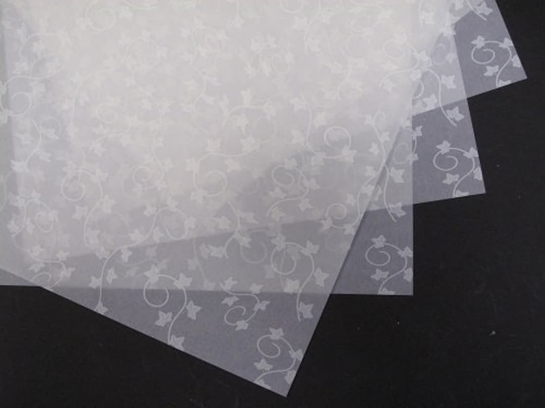 Printed Vellum White Ivy Print Paper A4 100gsm - Etsy