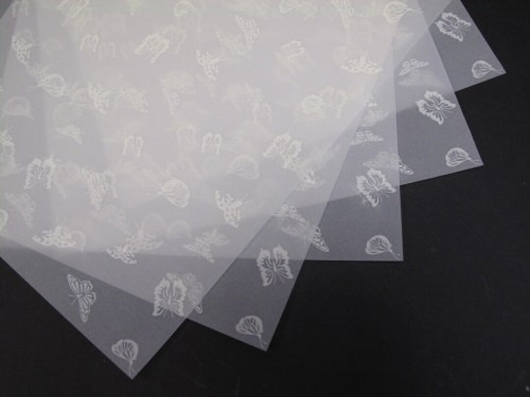 Printed Vellum White Butterflies Print Paper A4 100gsm - Etsy