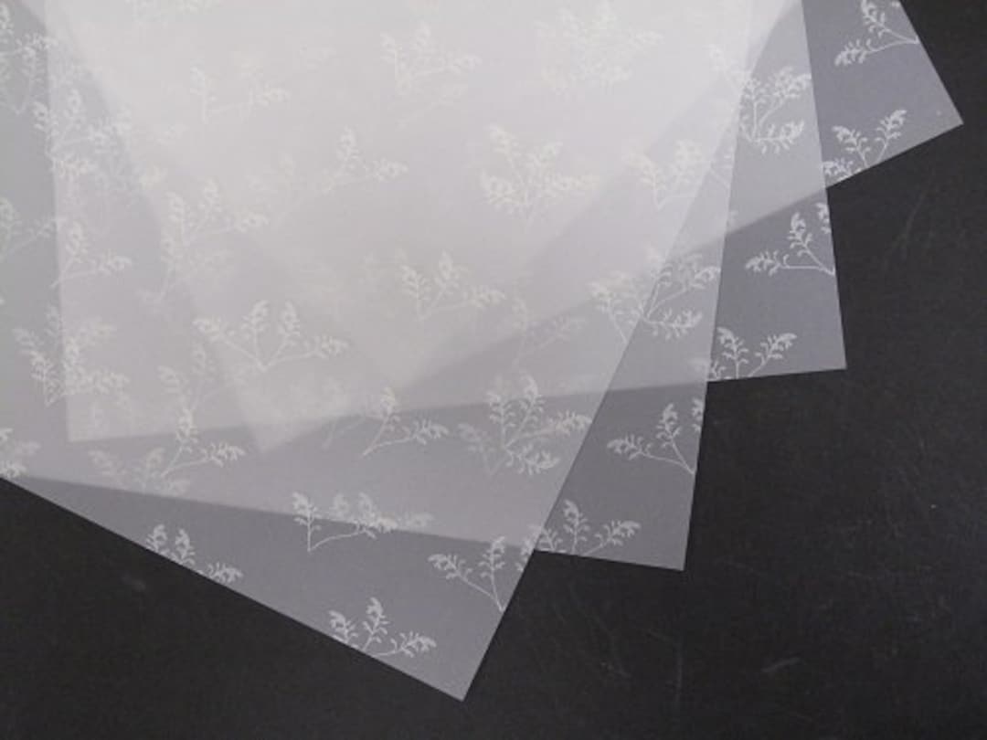 Printed Vellum White Small Fern Print Paper A4 100gsm - Etsy