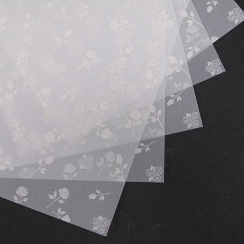 Floral Vellum Paper - Etsy
