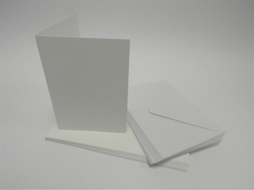 A6 Watercolour Blank Greeting Cards White With White C6 Envelopes ...