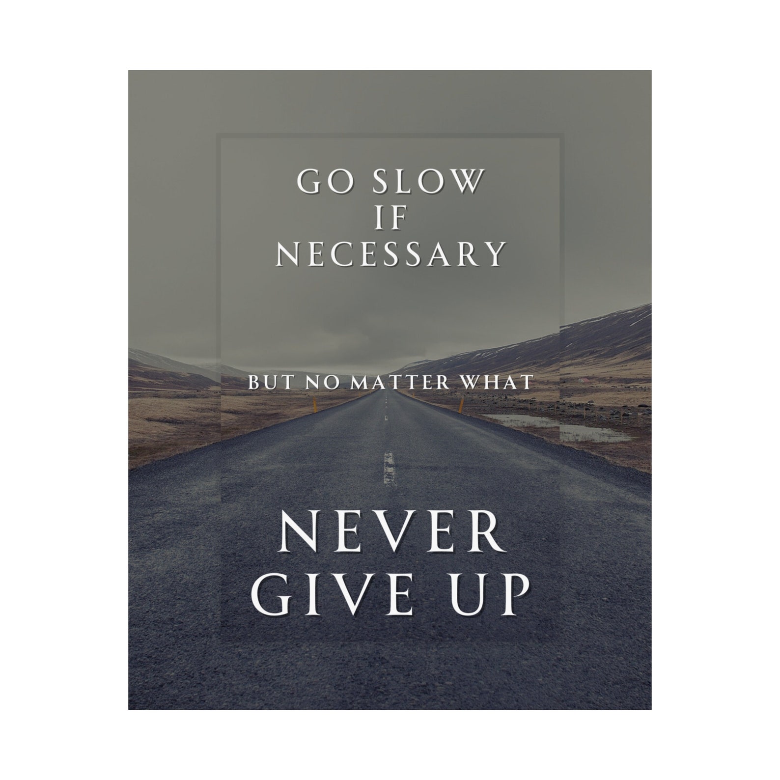 Never Give up Motivational Poster - Etsy