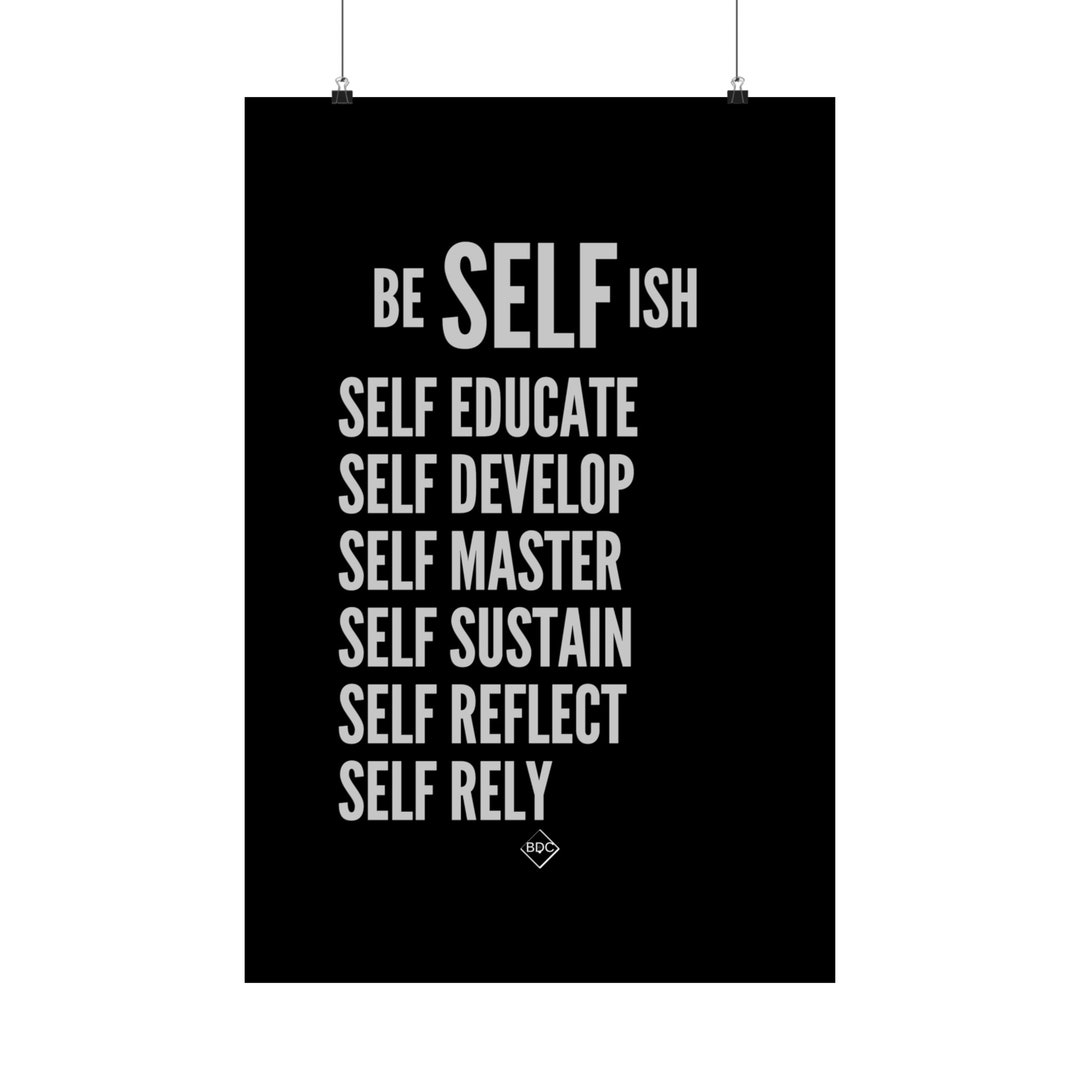 Be Selfish Entrepreneur Mindset Wall Art, Success Quotes, Motivational ...