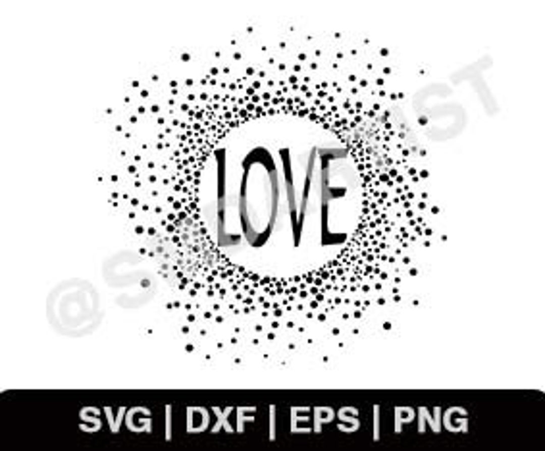 Love Burst Digital Graphic - SVG + Other Formats File for Cricut, Cameo ...
