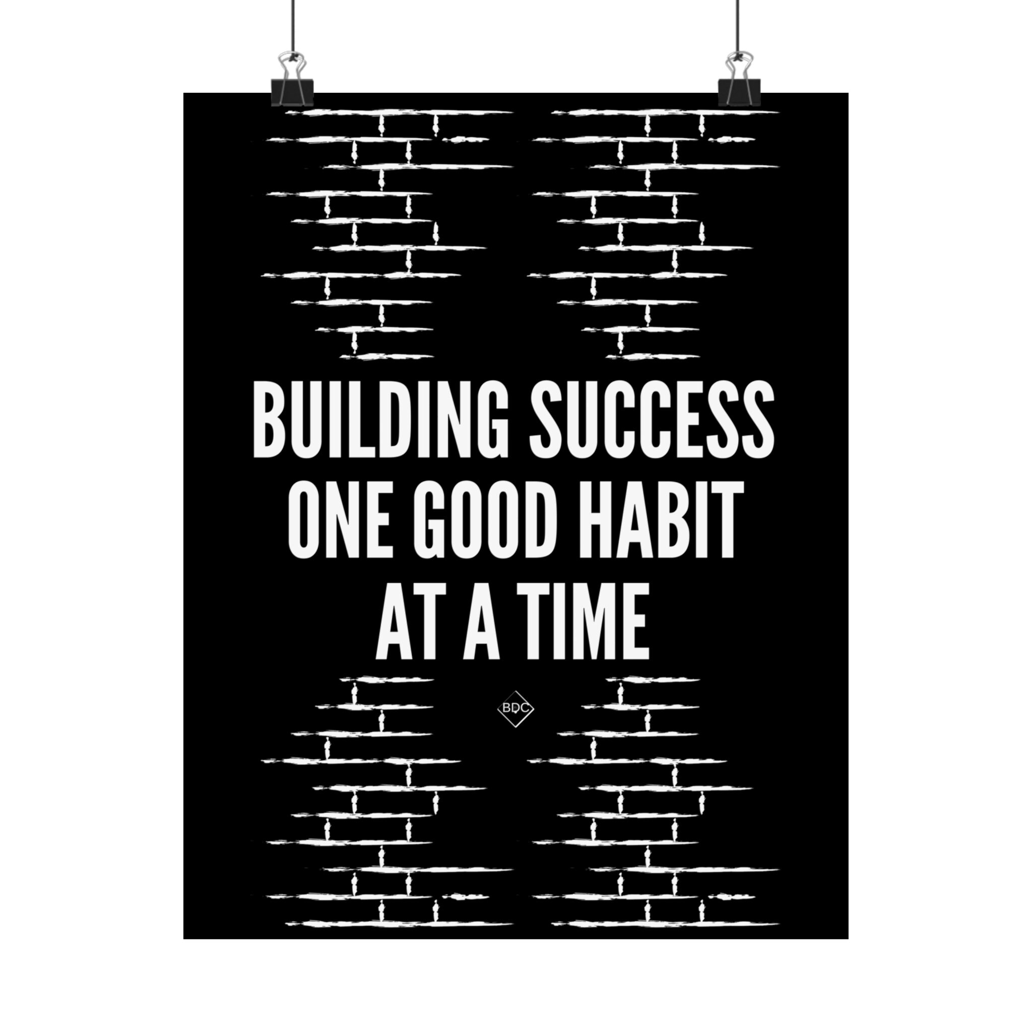 Building Success Entrepreneur Mindset Wall Art, Motivational Poster ...