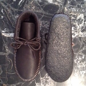 Buffalo Hide Moccasins Lined With Deerskin With a Double - Etsy