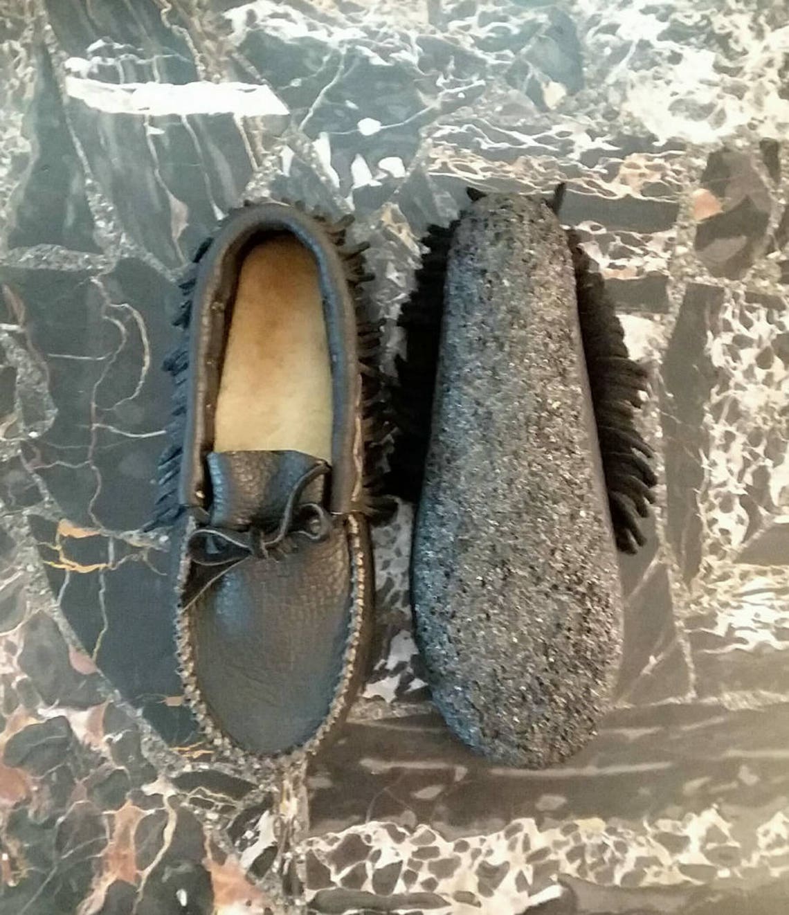 Buffalo Hide Moccasins Hand Stitched - Etsy