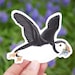 Flying Puffin Vinyl Sticker - Waterproof Animal Wildlife Inspired Gift ...