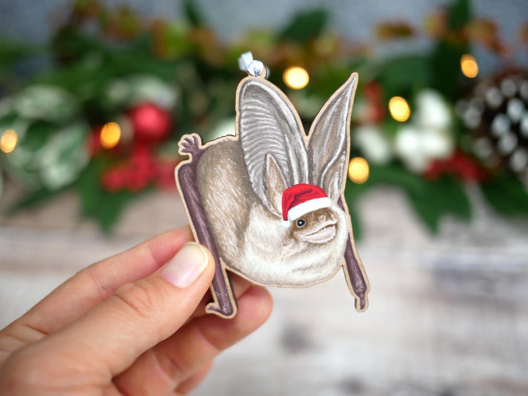 Long-eared Bat Christmas Tree Decoration: Wildlife Festive Decor - Etsy
