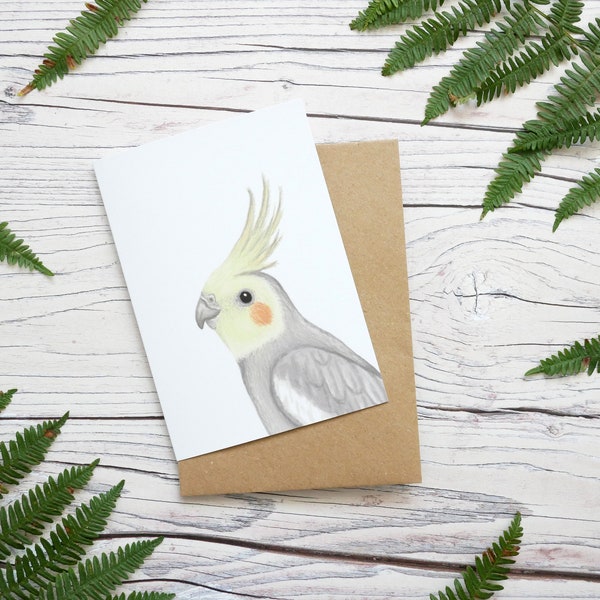 Birthday Card Cockatiel - Etsy