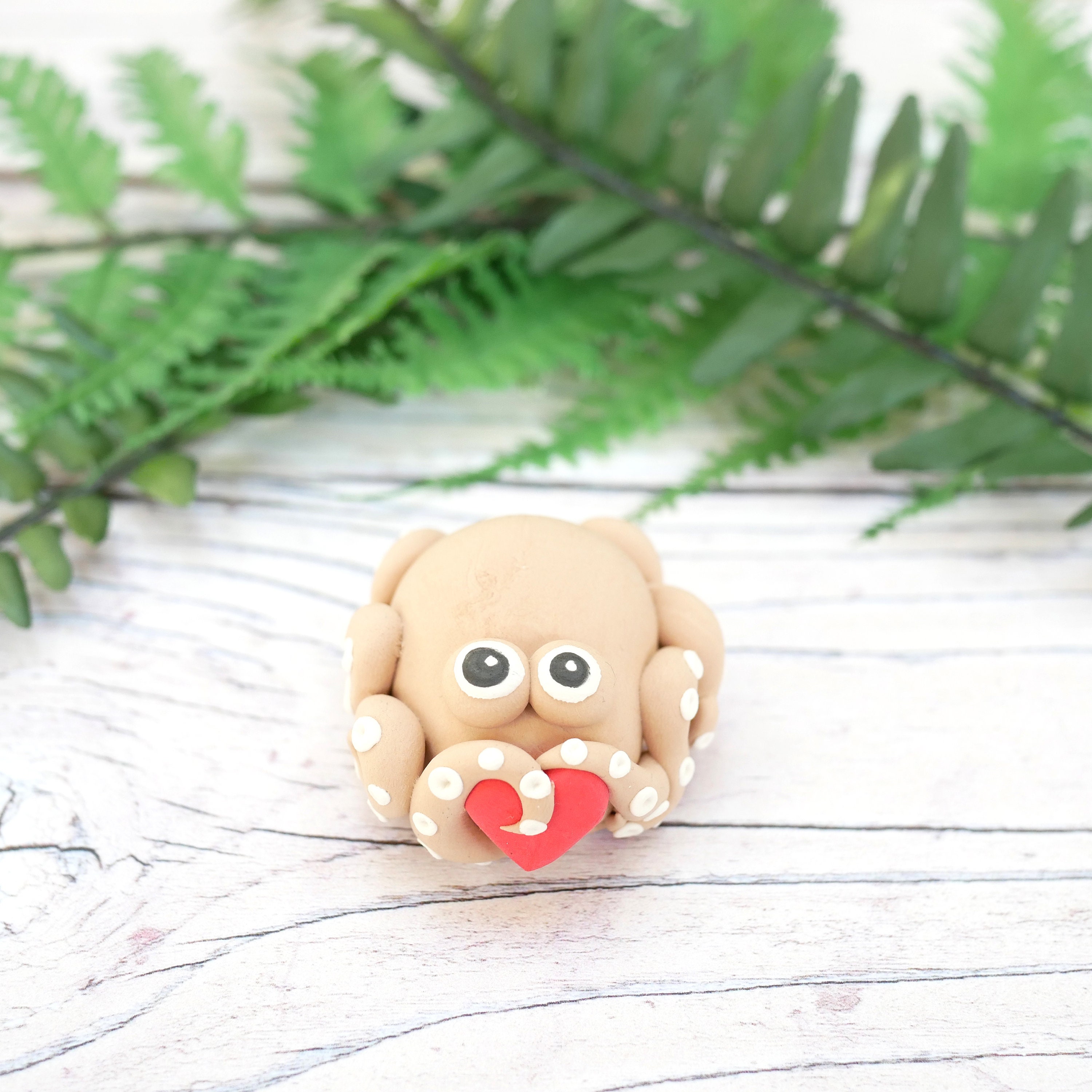 Valentine's Day Octopus Holding Heart Totem Ornament - Etsy