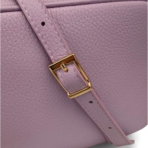 Lilac Leather Crossbody Bag: Handmade Italian Tassel Handbag - Darcy ...
